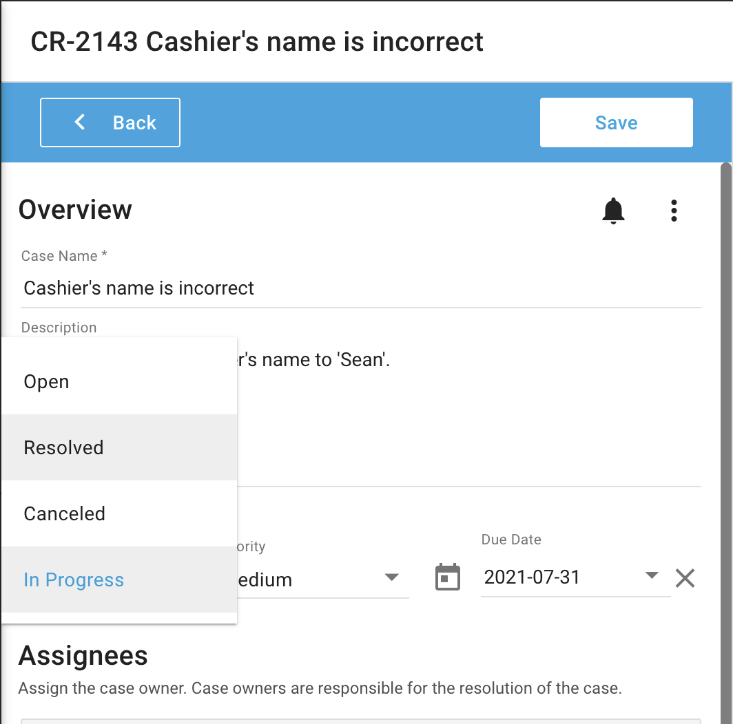 Resolve a Case – IntouchIntelligence