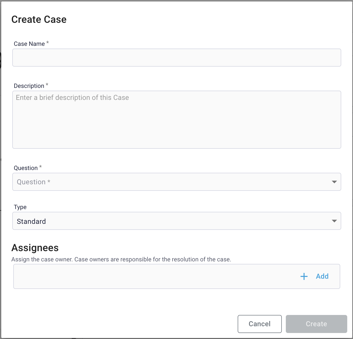 Create a Case (Standard) – IntouchIntelligence