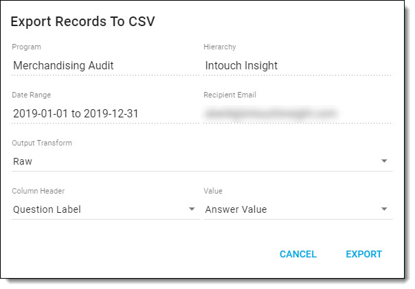 Export Question-Level Raw Data – IntouchIntelligence